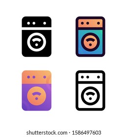 Washer Logo Icon Design Four Style Stock Vector (Royalty Free ...
