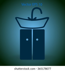 Washhand Basin Vector Illustration Stock Vector (Royalty Free ...