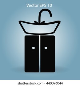 Washhand Basin Vector Illustration Stock Vector (Royalty Free ...