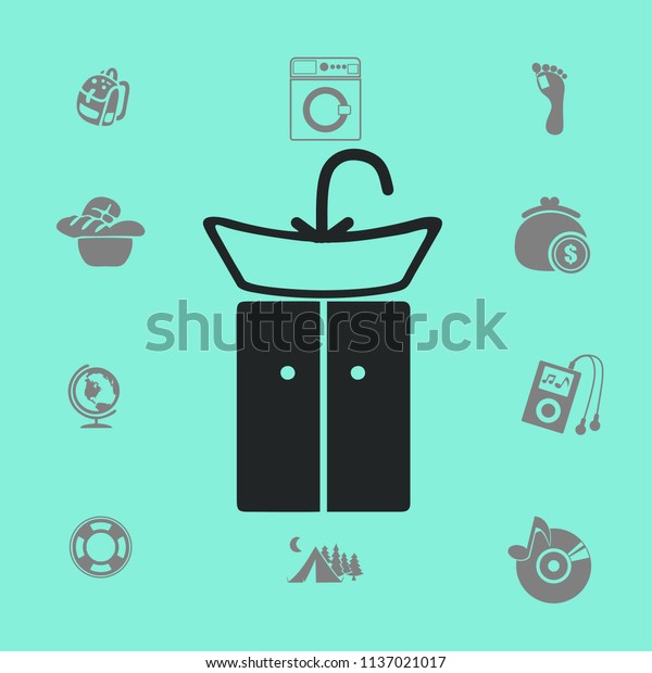 Washhand Basin Vector Illustration Stock Vector (Royalty Free ...