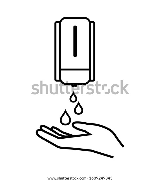 Washing Hand Soap Icon Cleaning Icon Stock Vector (Royalty Free ...