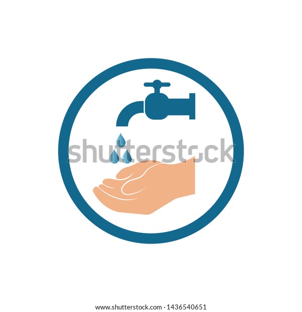 Washing Hands Logo Icon Vector Design Stock Vector (Royalty Free ...