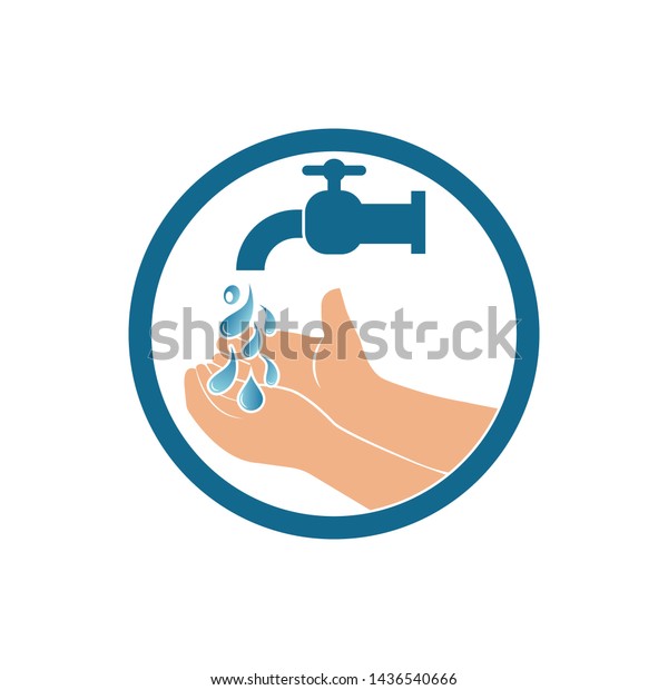 Washing Hands Logo Icon Vector Design Stock Vector (Royalty Free ...