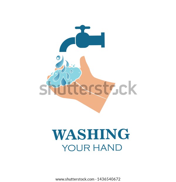 Washing Hands Logo Icon Vector Design Stock Vector (Royalty Free ...