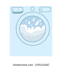 Washing Machine Cartoon Flat Style Vector Stock Vector (Royalty Free ...