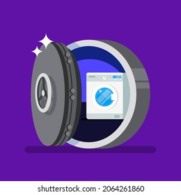 Washing Machine Inside Bank Safe Stock Vector (Royalty Free) 2064261860 ...