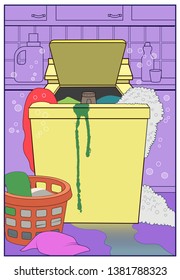 110 Laundry overflowing Stock Illustrations, Images & Vectors ...