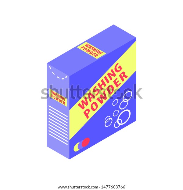 Washing Powder Paper Box Vector Drawing Stock Vector (Royalty Free ...