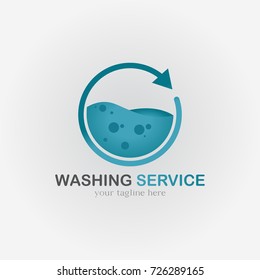 Washing Service Logo Design Vector Template Stock Vector (Royalty Free ...