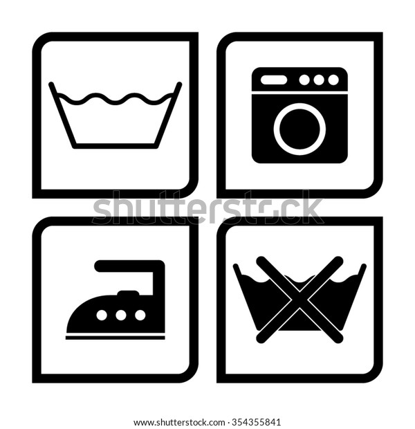 Washing Signs Stock Vector (Royalty Free) 354355841 | Shutterstock
