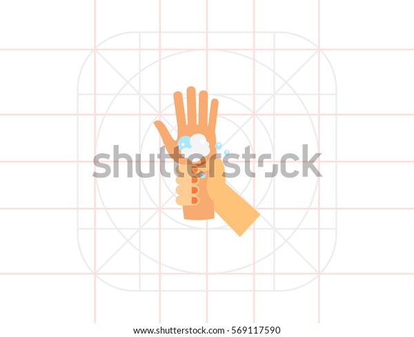 Washing Wrists Icon Stock Vector (Royalty Free) 569117590 | Shutterstock