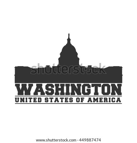 Washington DC City Concept Logo Label Vector de stock (libre de ...