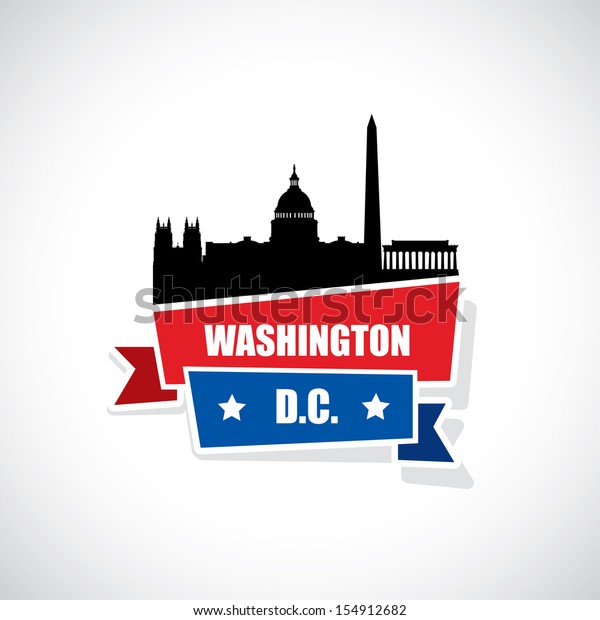 Washington Dc Ribbon Banner Vector Illustration Stock Vector (Royalty ...
