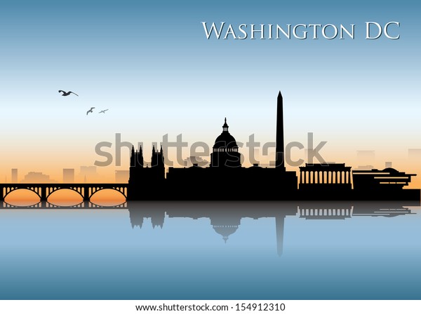 Washington Dc Skyline Vector Illustration Stock Vector (Royalty Free ...