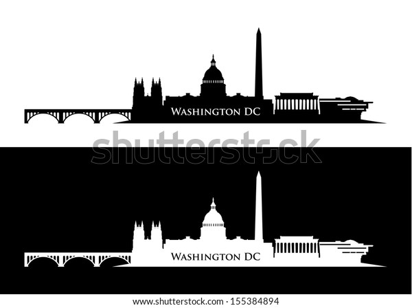 Washington Dc Skyline Vector Illustration Stock Vector (Royalty Free ...