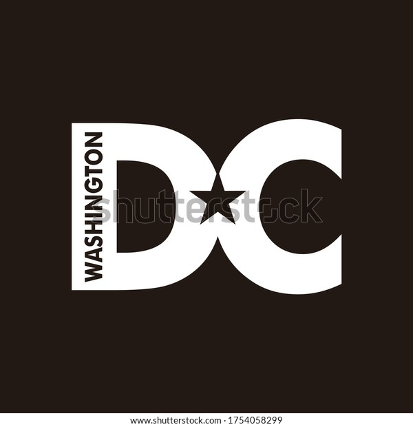 Washington Dc Word Slogan Logo Design Stock Vector (Royalty Free ...