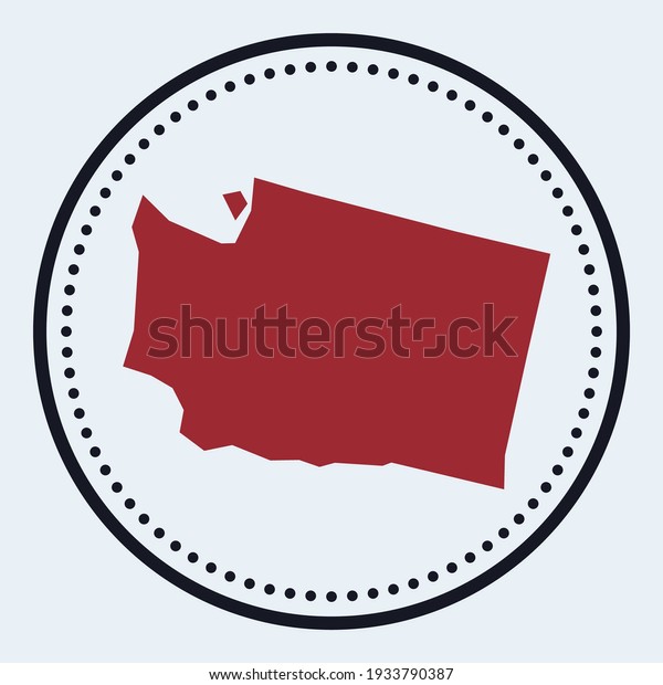 Washington Round Stamp Round Logo Us Stock Vector (Royalty Free ...