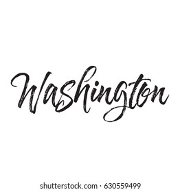 Washington Text Design Vector Calligraphy Typography Stock Vector ...