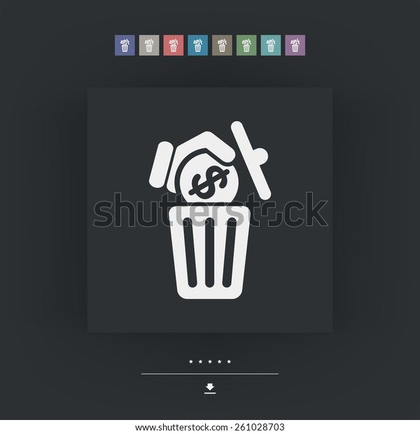 Waste Money Stock Vector (Royalty Free) 261028703 | Shutterstock