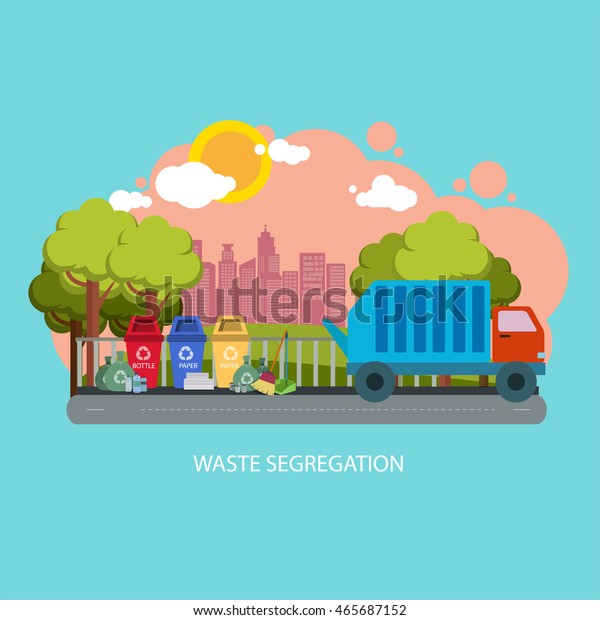 Waste Segregation Vectors Stock Vector (Royalty Free) 465687152 ...