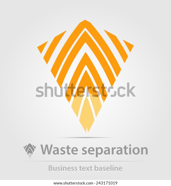 Waste Separation Business Icon Creative Design Stock Vector (Royalty ...