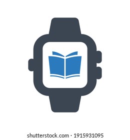 Watch Book Iconsmart Watchlearning Vector Illustration Stock Vector ...