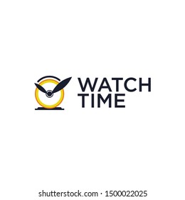Watch Clockwise Minimal Interior Logo Design: เวกเตอร์สต็อก (ปลอดค่า ...