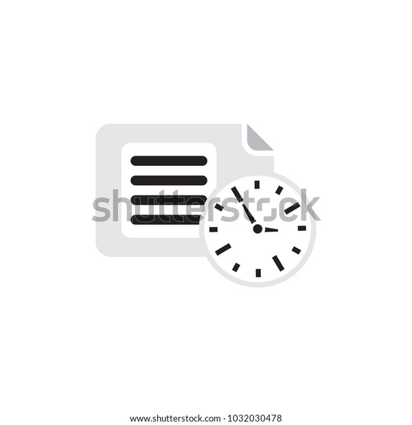 Watch Document Logo Icon Design Stock Vector (Royalty Free) 1032030478 ...