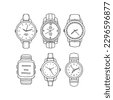 152,089 Watches Outline Images, Stock Photos, 3D objects, & Vectors ...