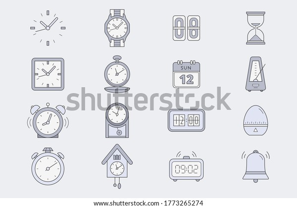 Watch Icons Set Vector Color Symbols Stock Vector (Royalty Free ...
