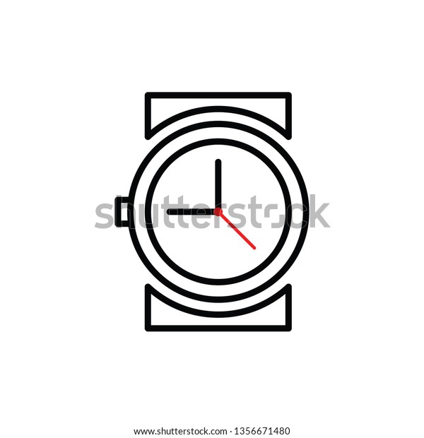 Watch Line Art Stock Vector (Royalty Free) 1356671480 | Shutterstock