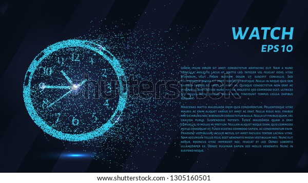 Watch Out Particles On Dark Background Stock Vector (Royalty Free ...