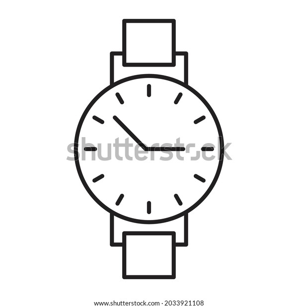 Watch Outline Bold Vector Icon Which Stock Vector (Royalty Free ...