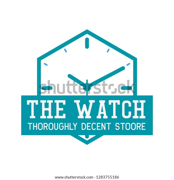 Watch Store Logo On White Background Stock Vector (Royalty Free ...