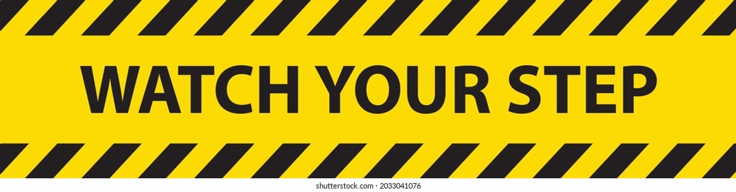 Watch Your Step Floor Sign Vector Stock Vector (Royalty Free ...
