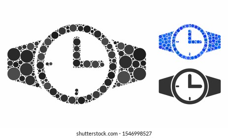 Watches Mosaic Round Dots Different Sizes Stock Vector (Royalty Free ...