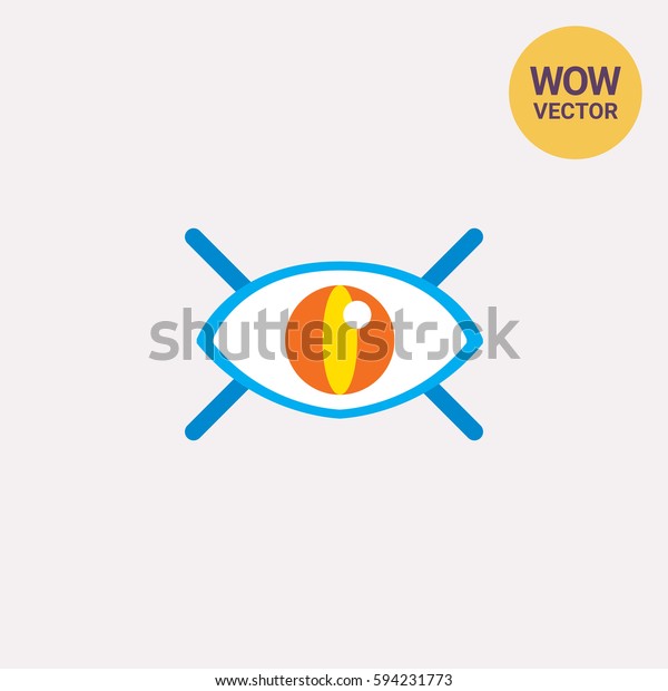 Watching Eye Icon Stock Vector (Royalty Free) 594231773 | Shutterstock