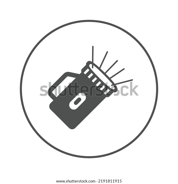 Watchman Rechargeable Led Torch Icon Circle Stock Vector (Royalty Free ...