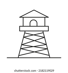 Watchtower Tower Concept Line Icon Simple Stock Vector (Royalty Free ...