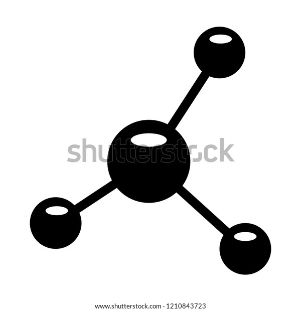 Water Atom Icon Atom Symbols Stock Vector (Royalty Free) 1210843723