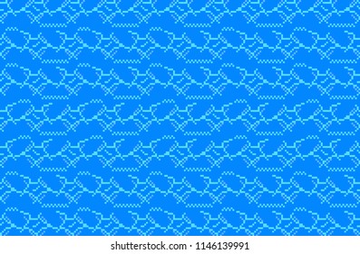 Water Backgroundpixel Art Vector Illustration Isolated Stock Vector ...