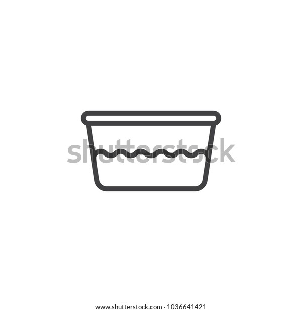 Water Basin Outline Icon Linear Style Stock Vector (Royalty Free ...