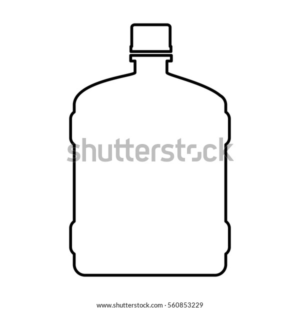 Water Big Bottle Isolated Icon Vector Stock Vector (Royalty Free) 560853229