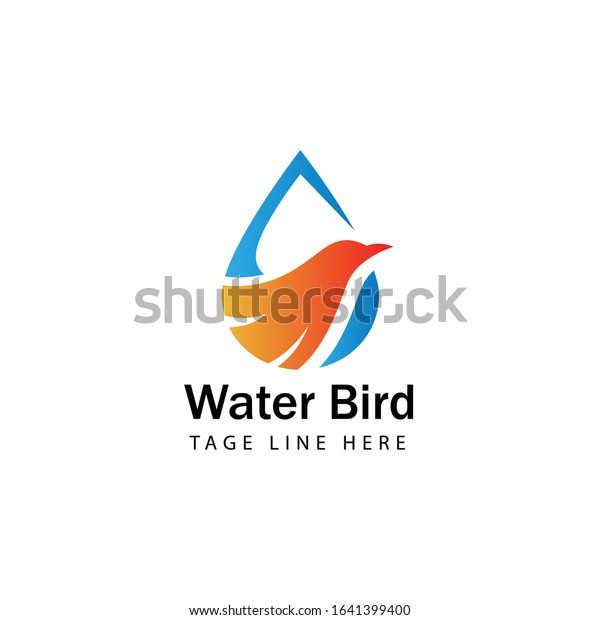 Water Bird Modern Logo Template Stock Vector (Royalty Free) 1641399400 ...
