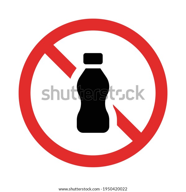 Water Bottle Ban Sign Vector Stock Vector (Royalty Free) 1950420022 ...