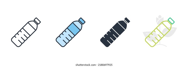 Water Bottle Icon Logo Vector Illustration Stock Vector (Royalty Free ...