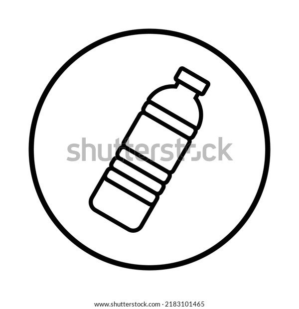 Water Bottle Outline Icon Vector Stock Vector (Royalty Free) 2183101465 ...