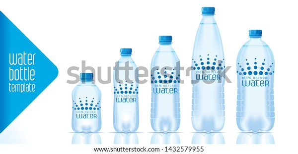 Water Bottle Template Ready Label Design: vetor stock (livre de ...