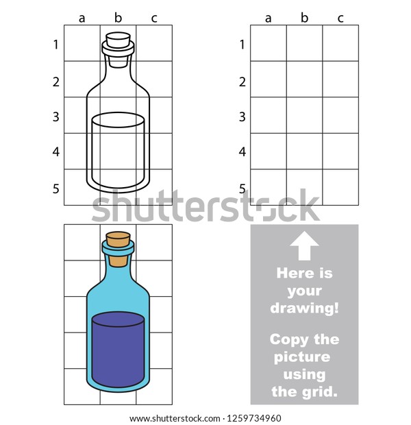 Water Bottle Vertical Educational Game Simple Stock Vector (Royalty ...