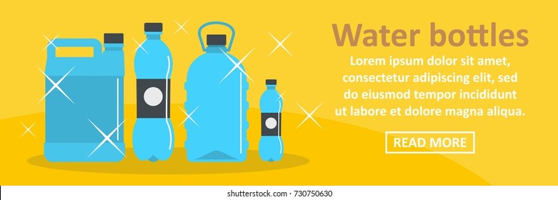 Water Bottles Banner Horizontal Concept Stock Vector (Royalty Free ...